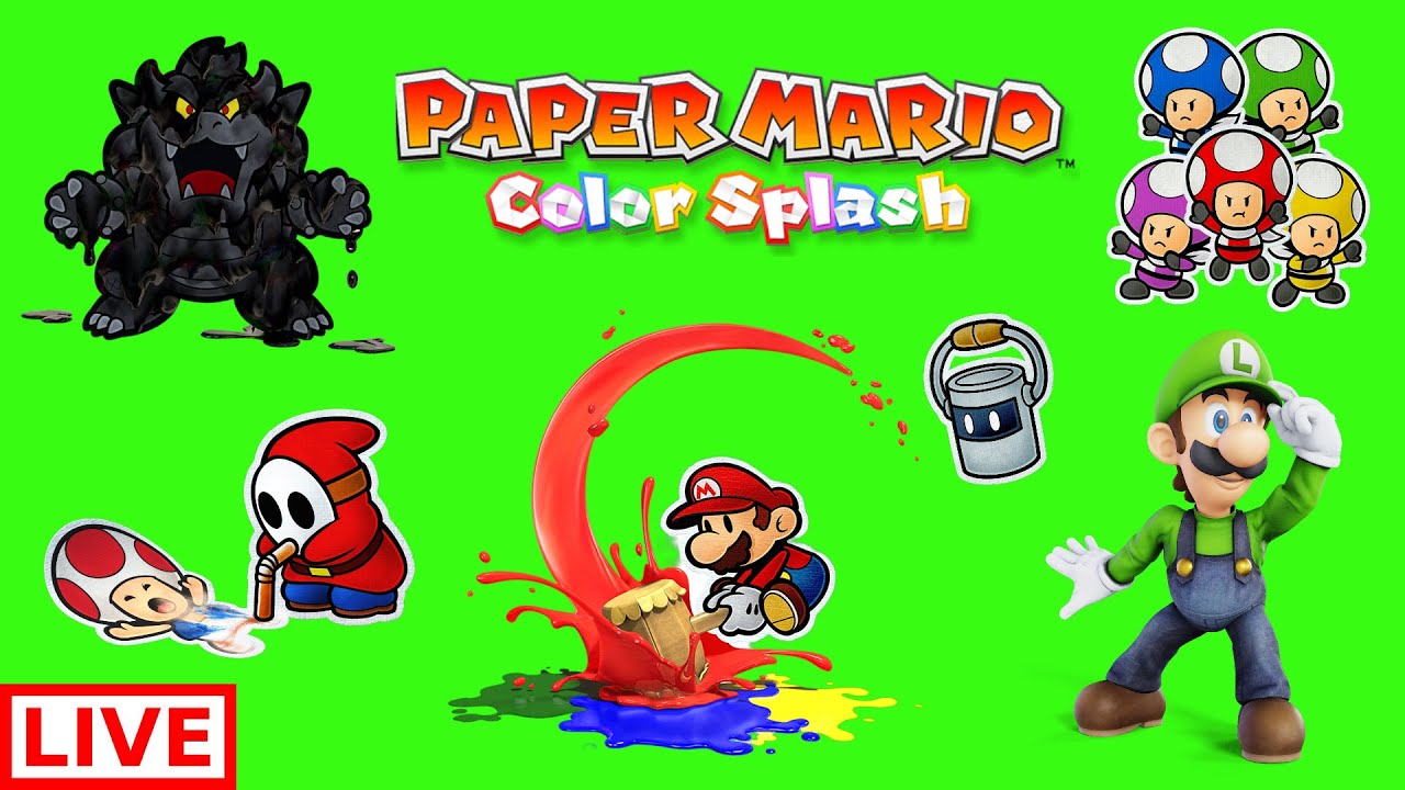 Paper Mario Color Splash Live Stream Part 1 The Quest For Hunting The ...
