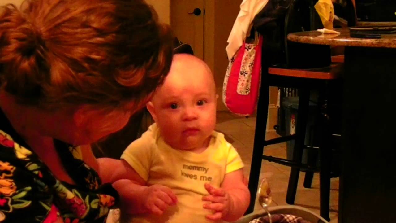 Boone's first food - YouTube