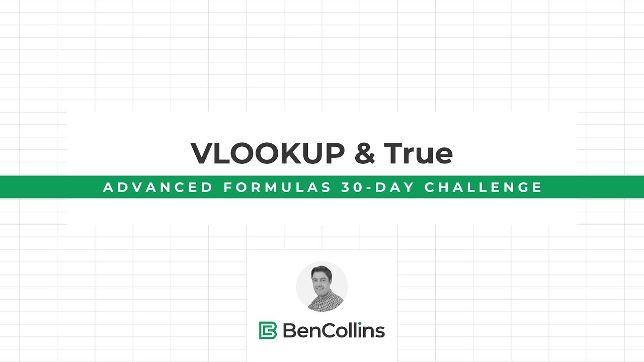 VLOOKUP Function with TRUE for Approximate Matching - YouTube