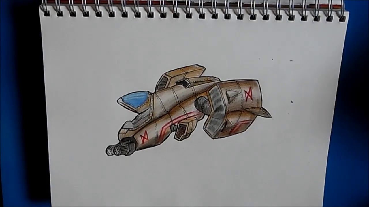 design 101:how to draw a sci-fi helicopter/gunship - YouTube