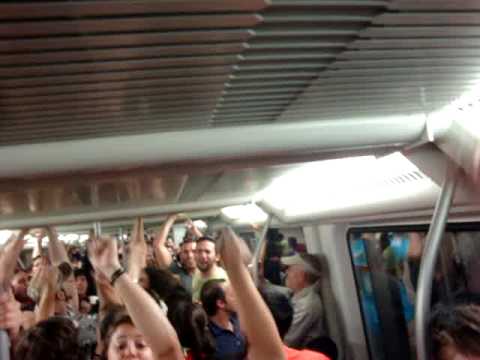 Barcelona Champions league celebration on Metro