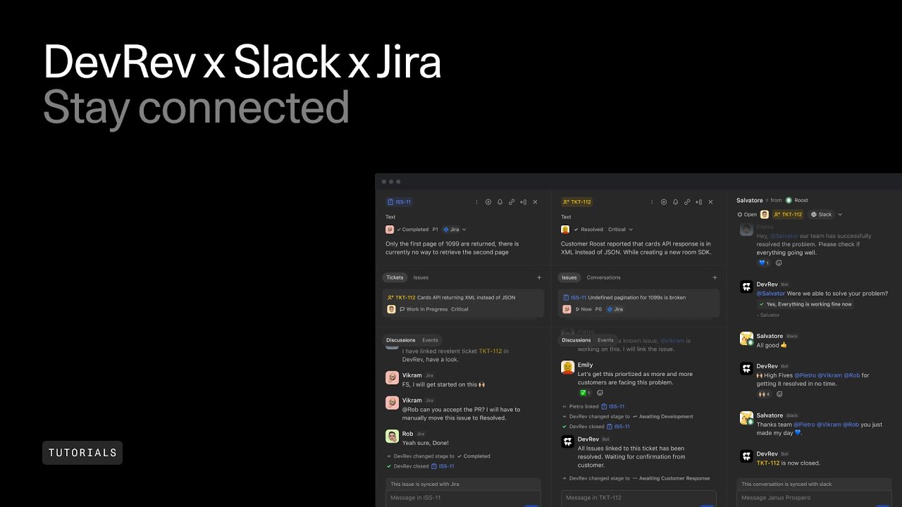DevRev x Slack x Jira - YouTube