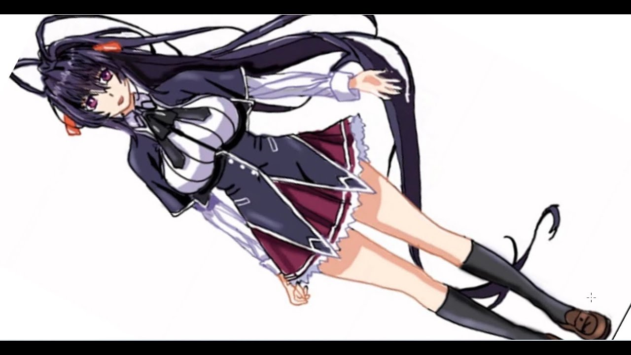 How To Draw Akeno Himejima From High School DXD Step by step - YouTube