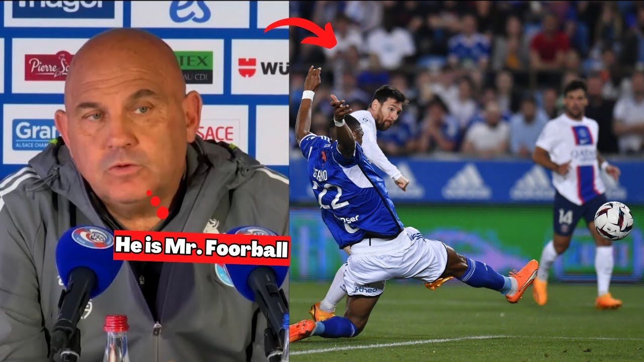 Strasbourg Coach Talks about Playing Against Lionel Messi - YouTube