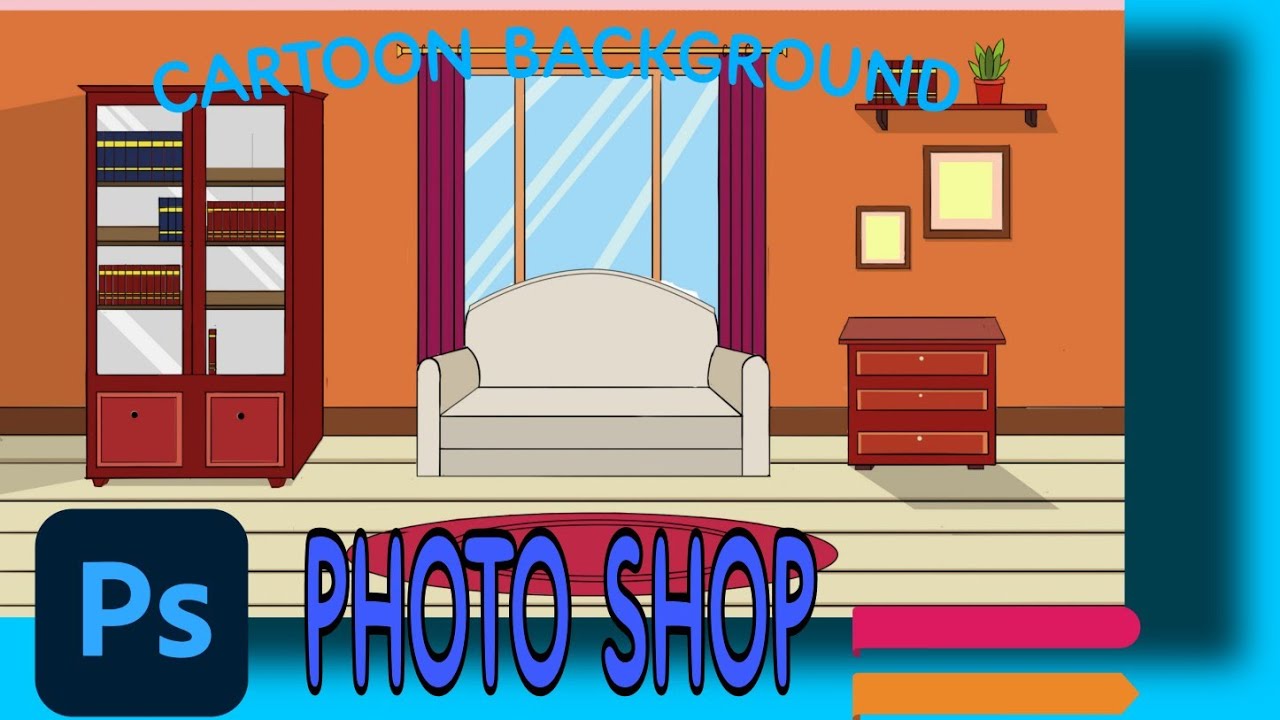 How to Create Cartoon Background Using Photoshop #cartoons #animation # ...