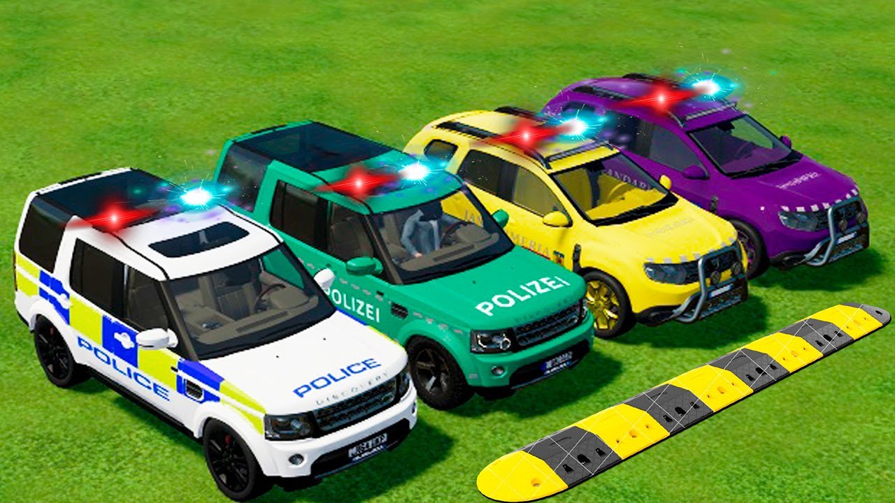 POLICE OF COLORS! TRANSPORTING DACIA, RANGE ROVER, VOLKSWAGEN POLICE ...