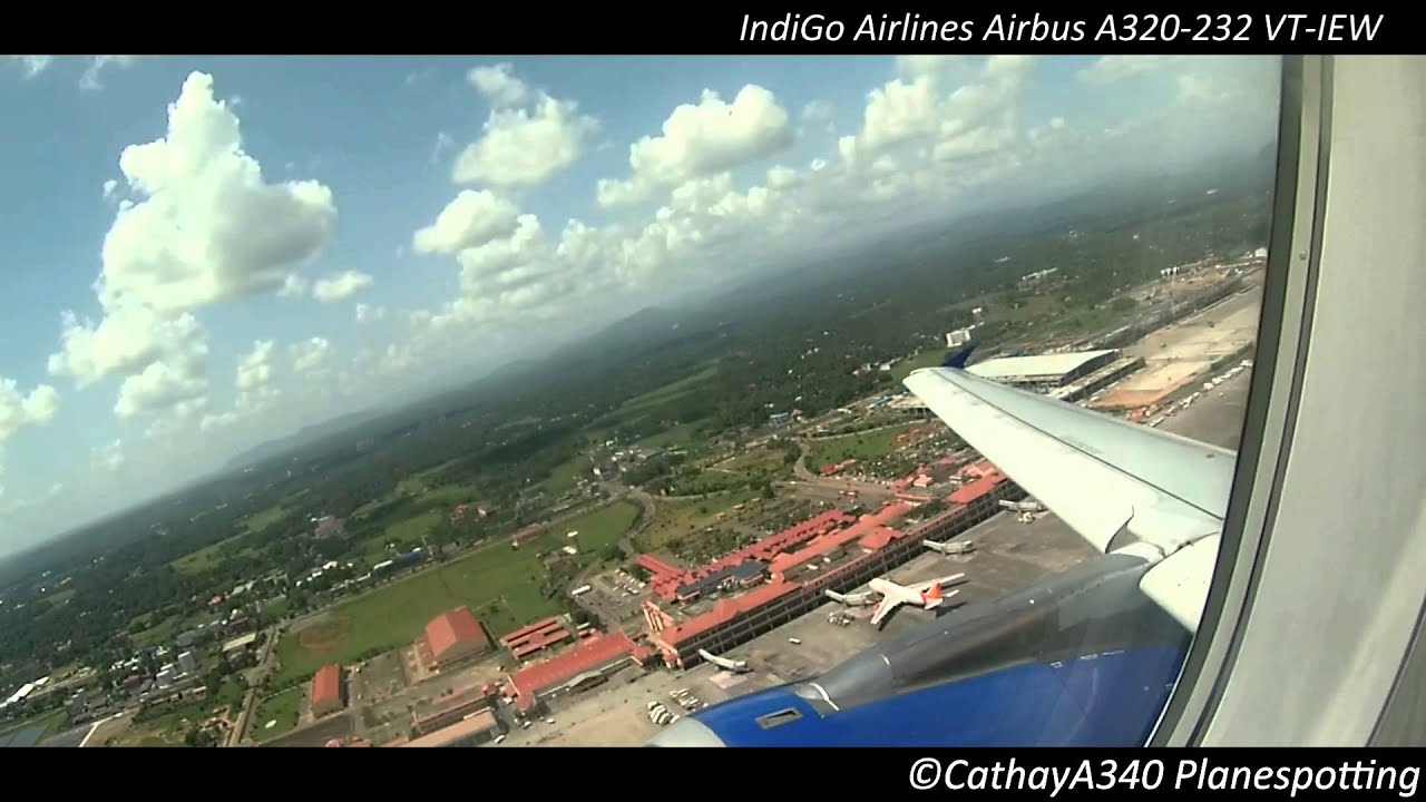 STEEP CLIMB w/ BUZZSAW! IndiGo Airbus A320-232 Takeoff at Cochin ...