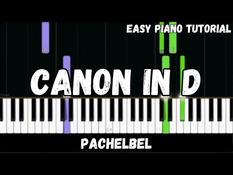 Pachelbel - Canon In D (Easy Piano Tutorial)