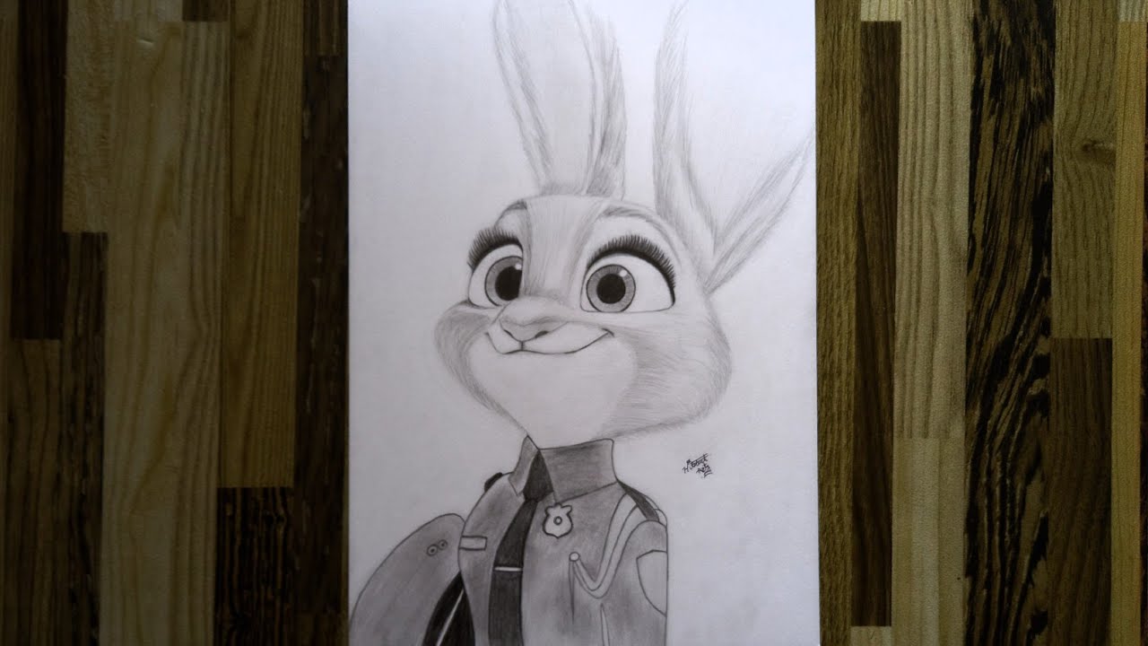 Drawing : Zootopia ( Judy Hops ) || Full Tutorial || Easy pencil Sketch ...