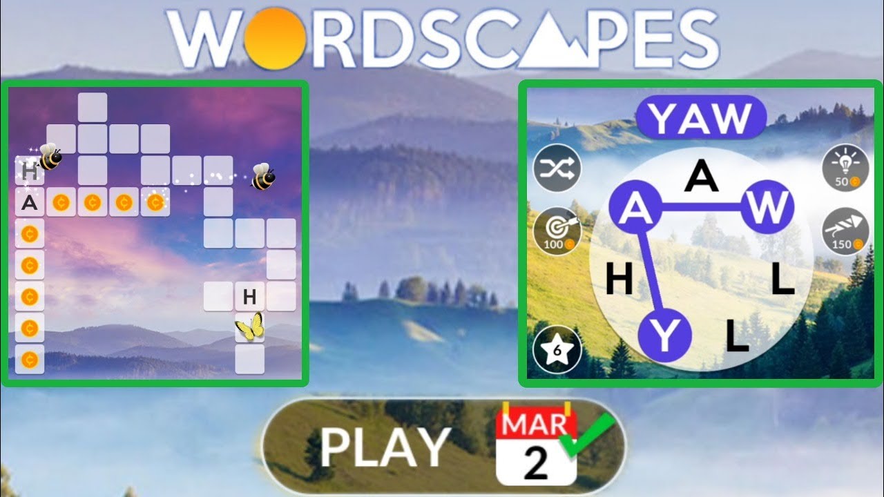 Wordscapes Daily Puzzle March 2, 2023 - YouTube