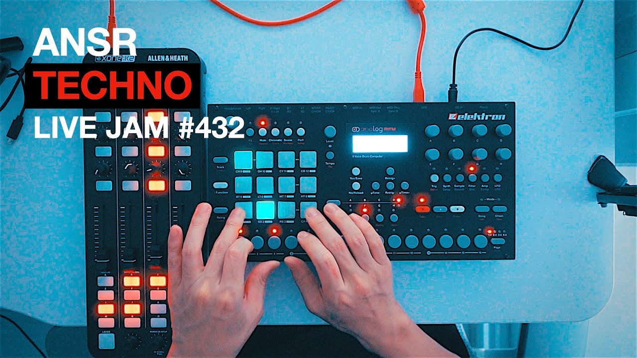 ANSR - Techno Live Jam - 432 with Elekltron Analog RYTM - YouTube