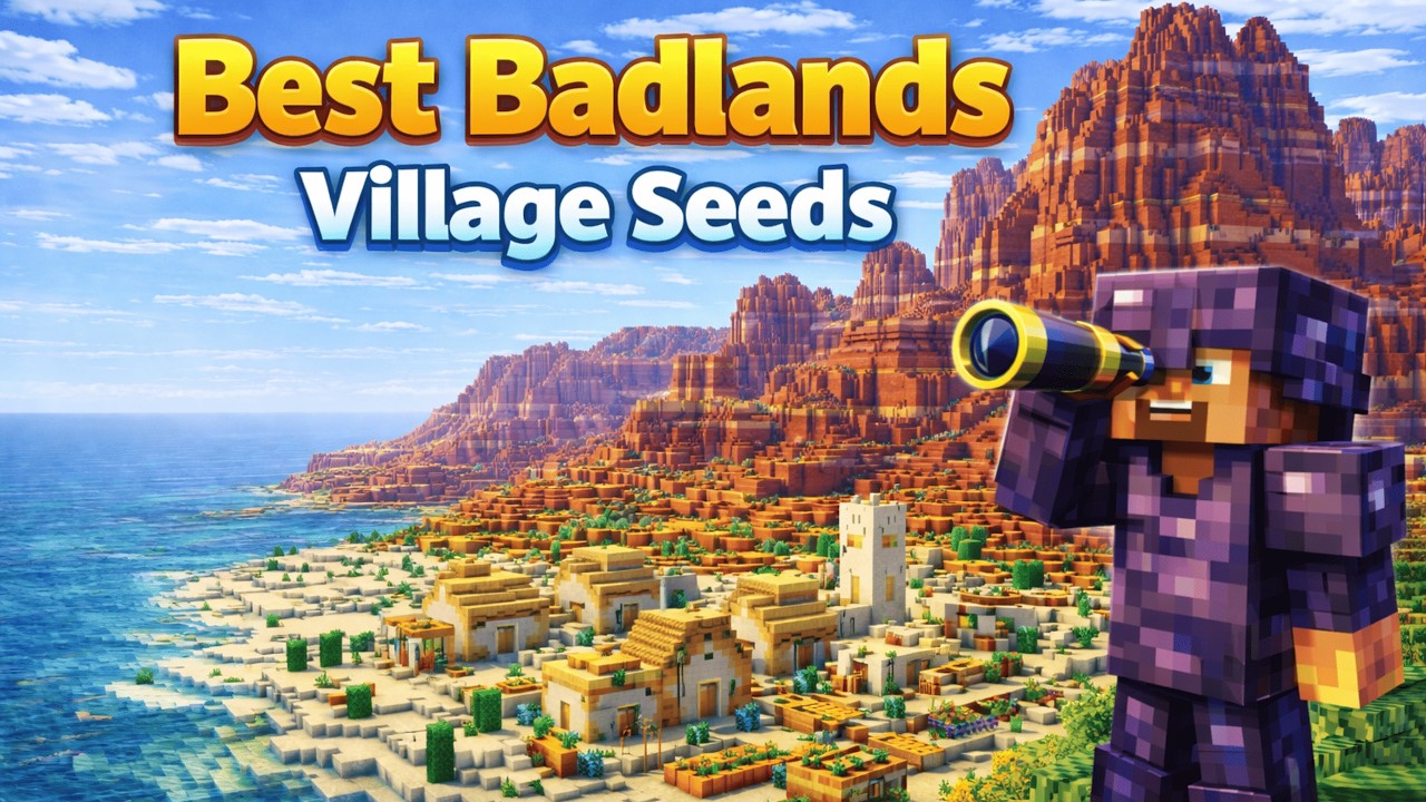 Best Badlands Village Seeds 🌵🔥 | Minecraft Bedrock v 26.0 - YouTube