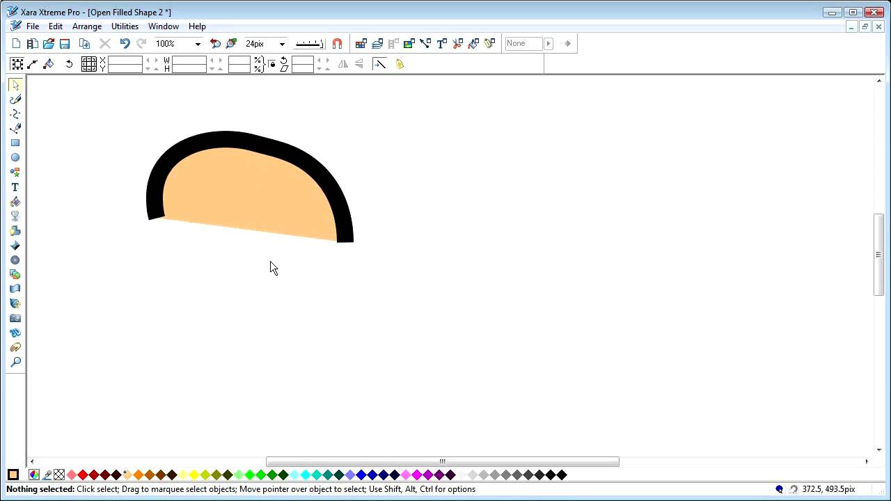 Open Filled Shape in Xara Xtreme - YouTube