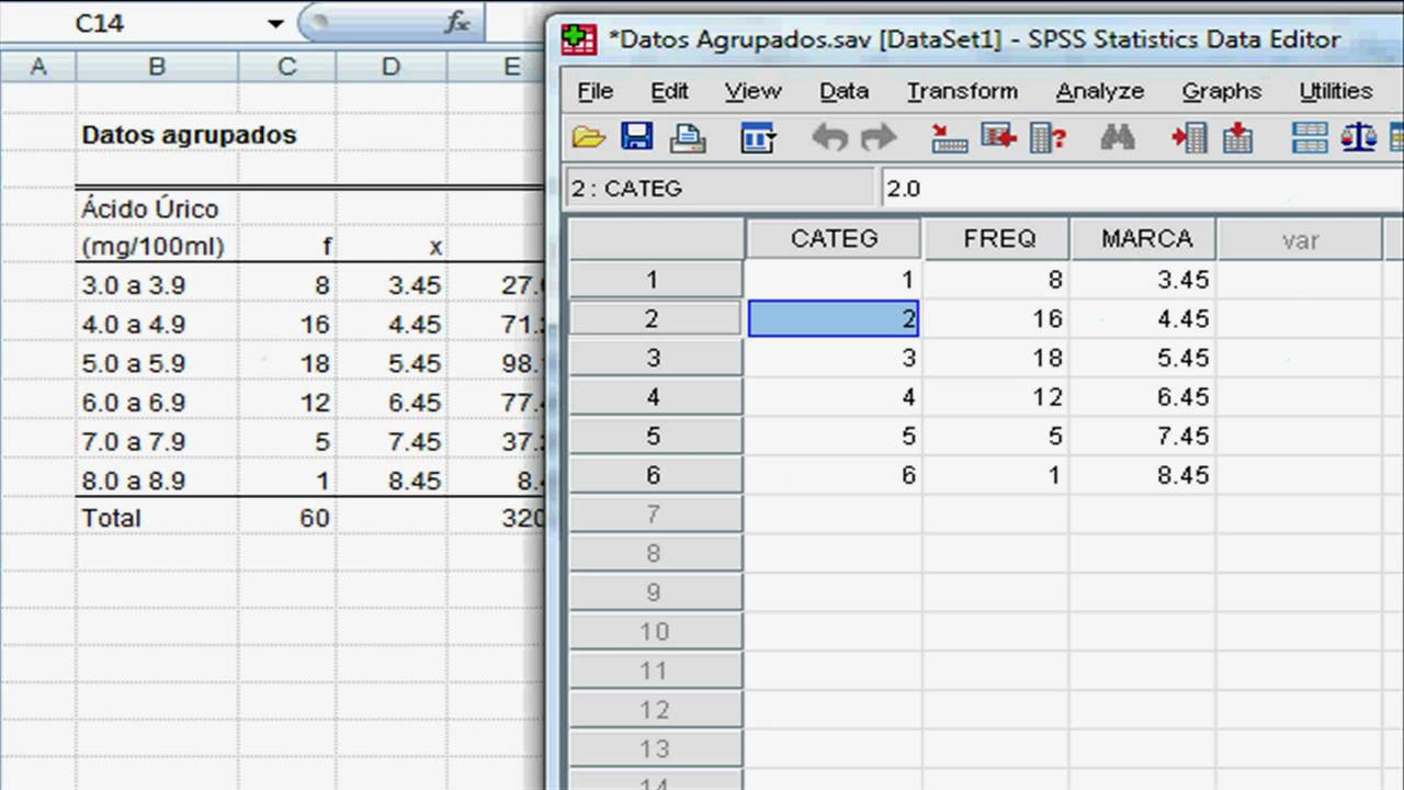 Datos Agrupados en SPSS - YouTube
