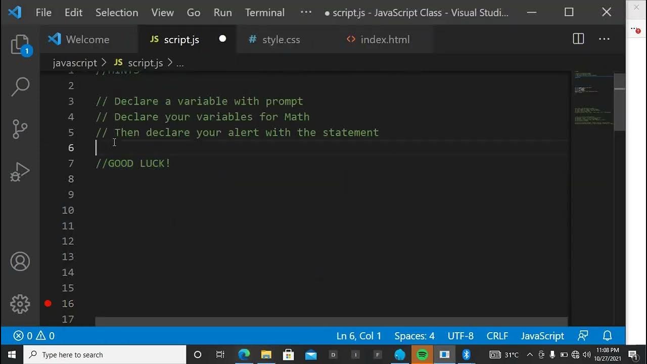 JavaScript Assessment 1 - YouTube