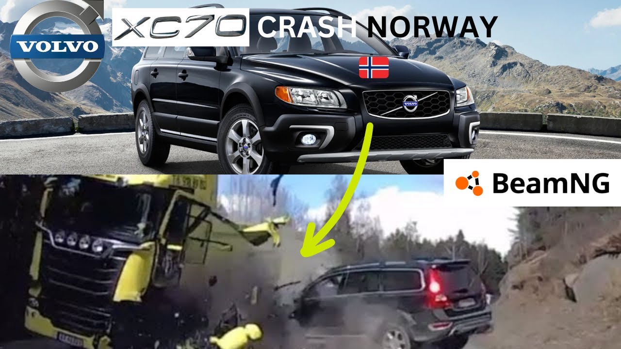 VOLVO XC70 CRASH NORWAY | RECREATION | BeamNG.Drive #beamng - YouTube