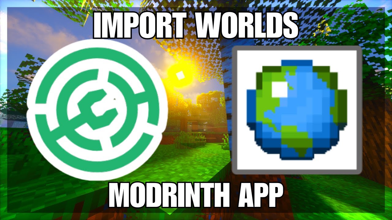 How To Import Worlds On Modrinth App For Minecraft 1.21.7 - YouTube
