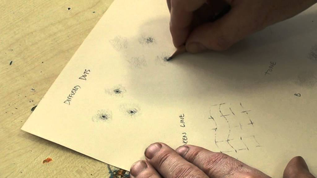 Mark-making technique #4 - Diffused Dots - YouTube