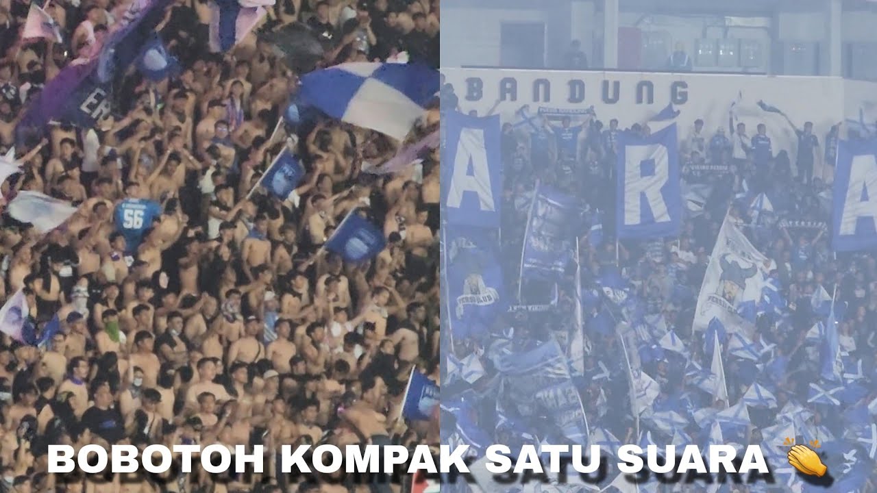 Merinding pisan BOBOTOH!! Full aksi Northern Wall dan Viking PERSIB ...