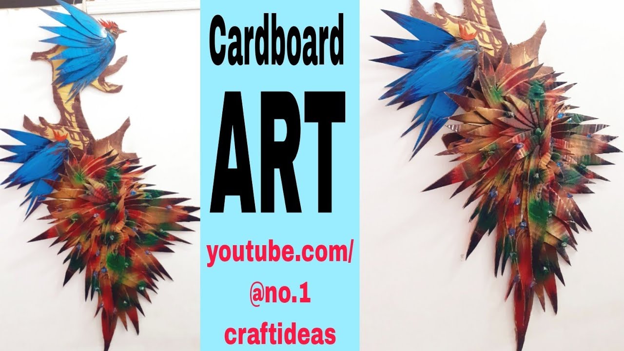DIY Unique Wall Murals With Cardboard | Craft & Art Reuse Waste ...