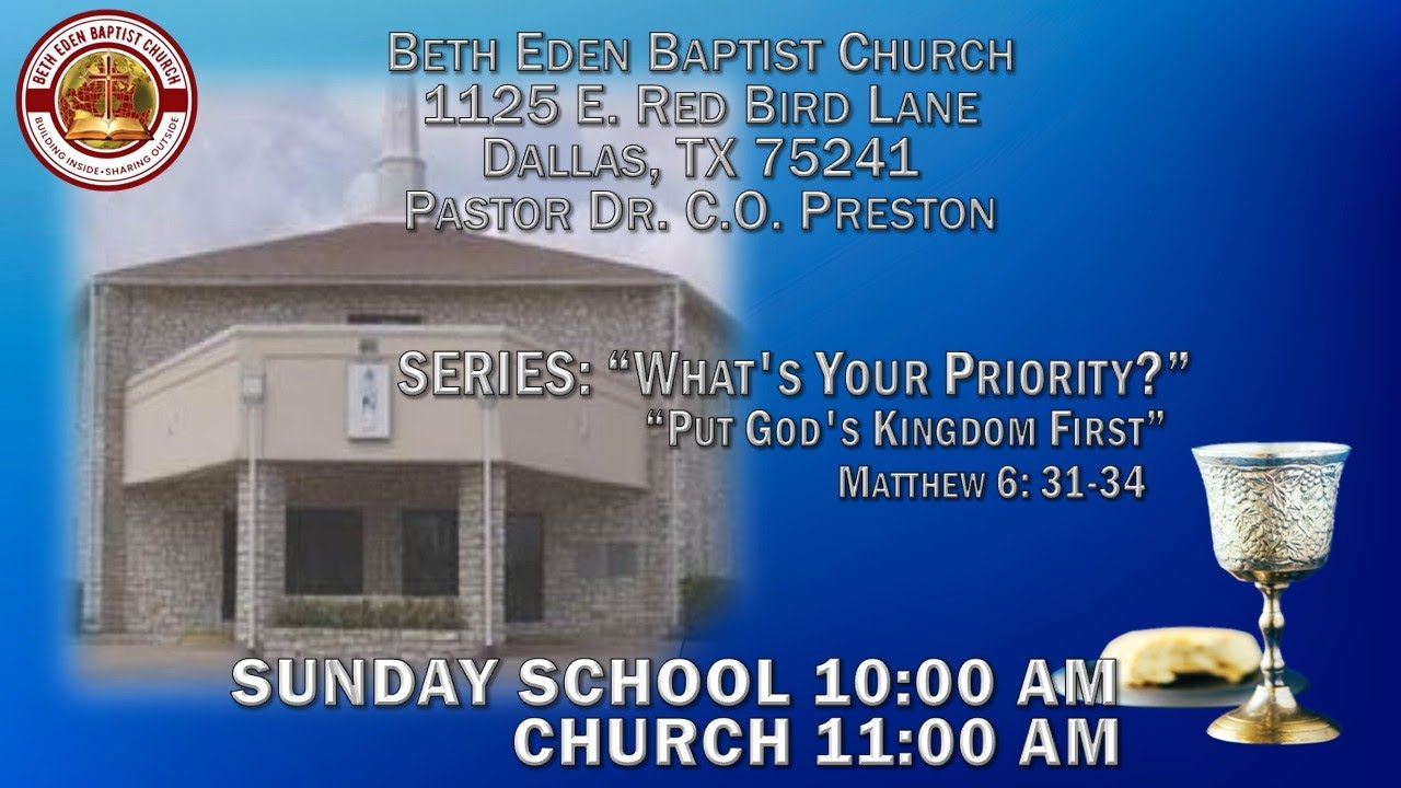 Beth Eden Baptist Church Dallas, TX Streaming Live 11am Feb 01, 2026 ...