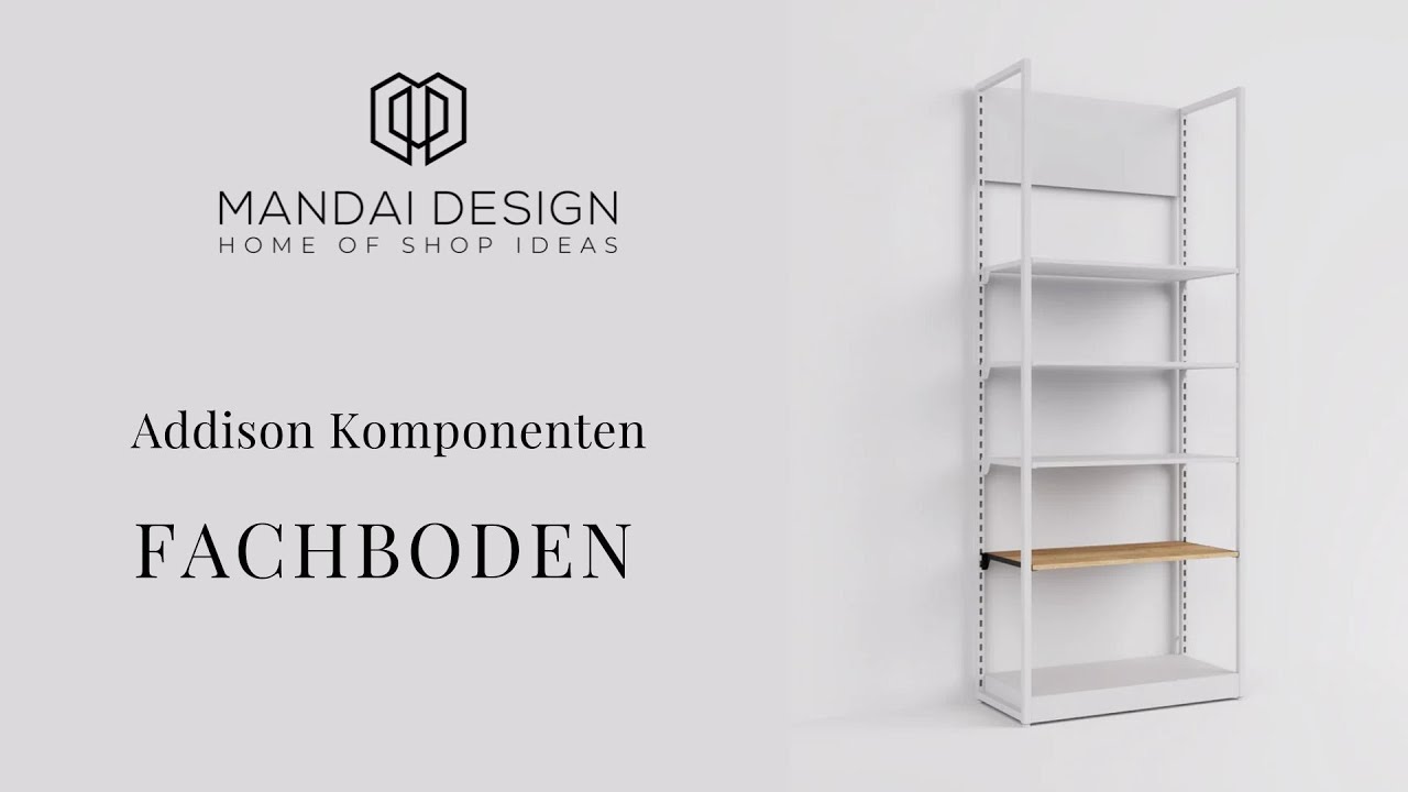 Komponenten für Ladenbausystem Addison - Fachboden - YouTube