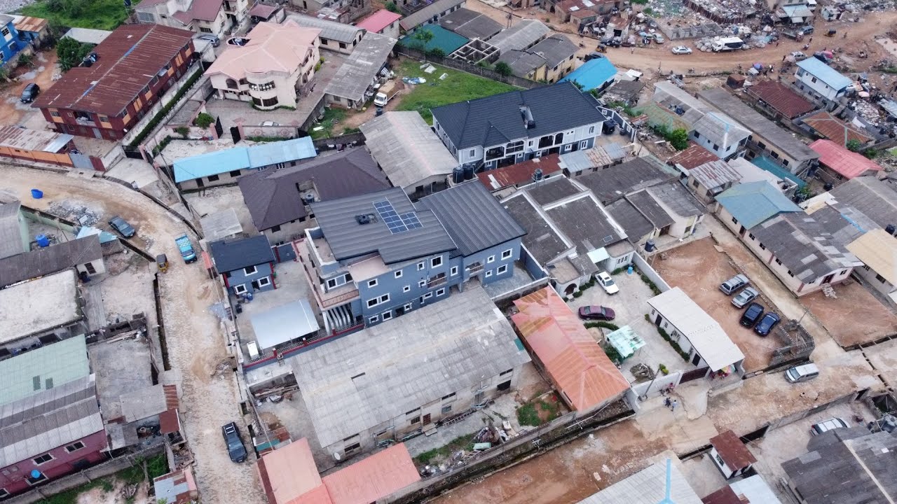 Drone view of Ojodu- Abiodun in Ojodu, Lagos, Nigeria - YouTube