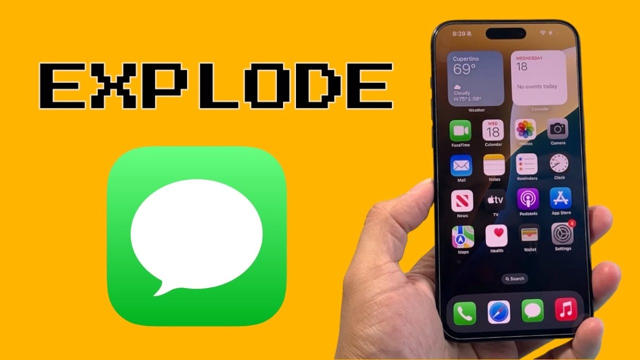 How To Send Message With Explode Effect on iPhone - YouTube