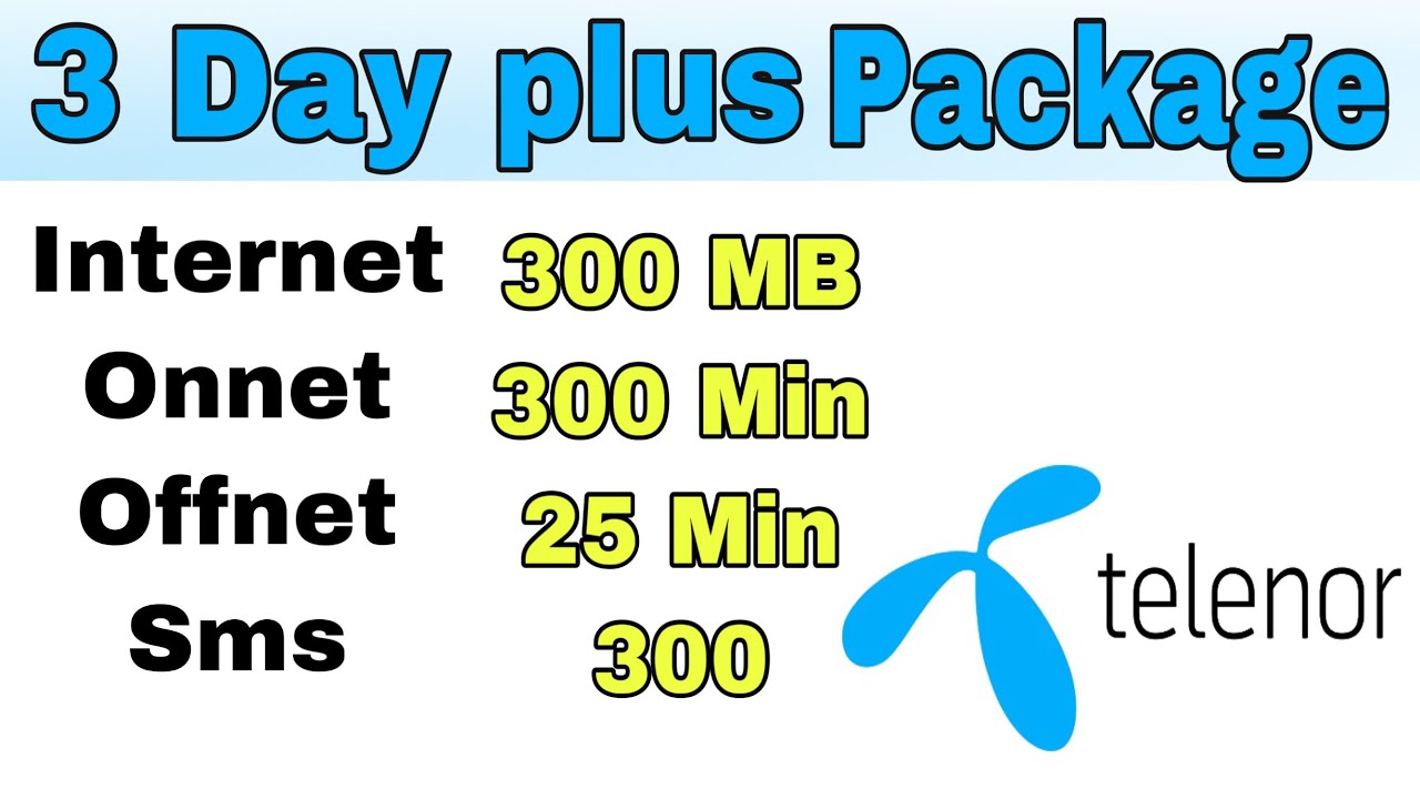 Telenor | 3 Day plus package | Telenor 3 day internet offer 2021 - YouTube