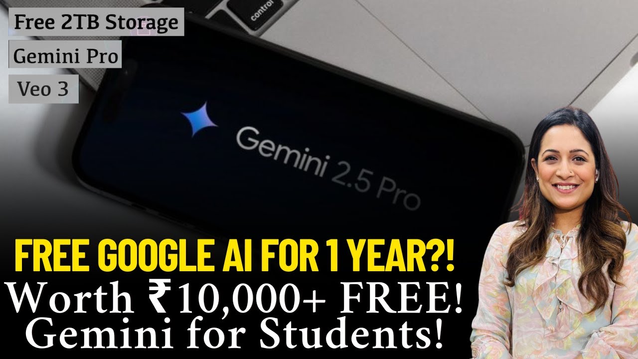 Free Google AI for 1 Year?! Worth ₹10,000+ FREE! Gemini for Students! | NewsX - YouTube
