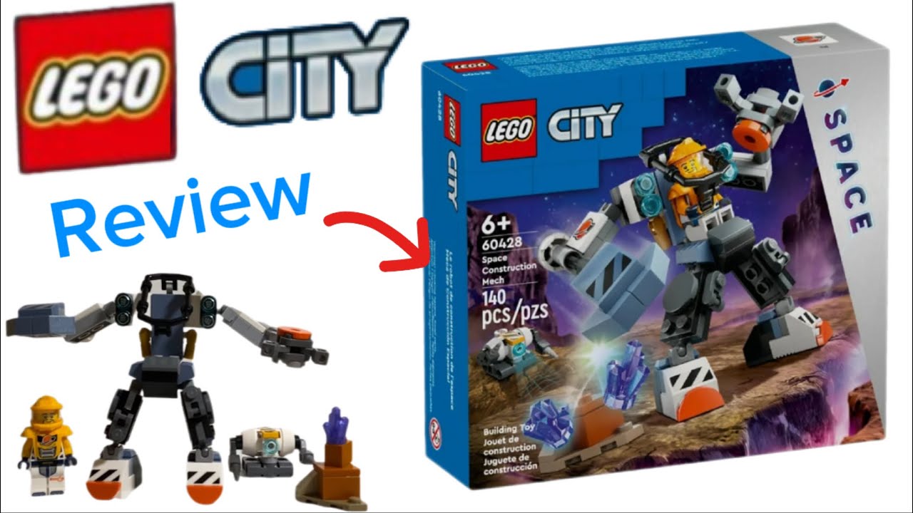 Lego city, space construction mech, set #60428, review - YouTube