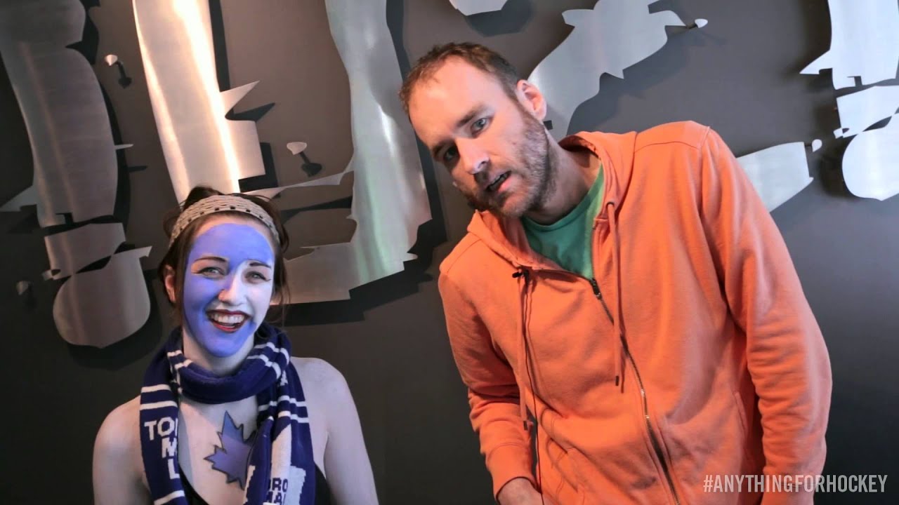 Molson Canadian #anythingforhockey - Painted Blue Girl - YouTube
