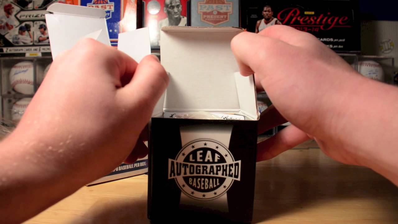 Leaf Autographed Baseball Edition Box Break - YouTube