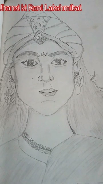 Jhansi ki Rani Lakshmibai portrait drawing video#youtube #viral YouTube ...