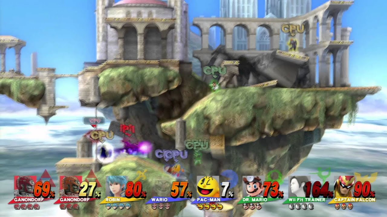 Super Smash Brothers 8 Player Map - Temple - YouTube