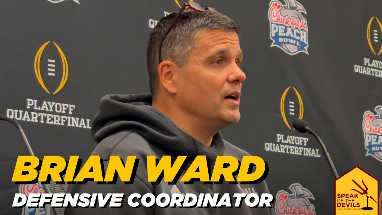 ASU defensive coordinator Brian Ward discusses the Peach Bowl matchup ...