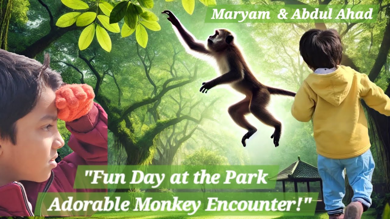 "Fun Day at the Park with Maryam & Abdul Ahad | Adorable Monkey ...