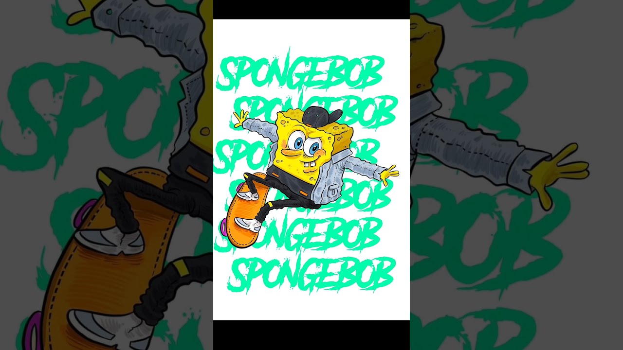 Spongebob squarepants | skate hypebeast drawing #shorts - YouTube