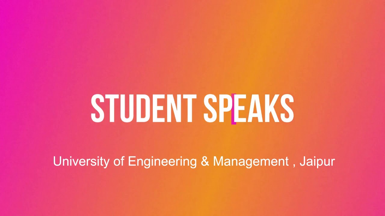 Mr. Drik Dey, B.Tech, CSE department student of UEM Jaipur speaks about his university - YouTube