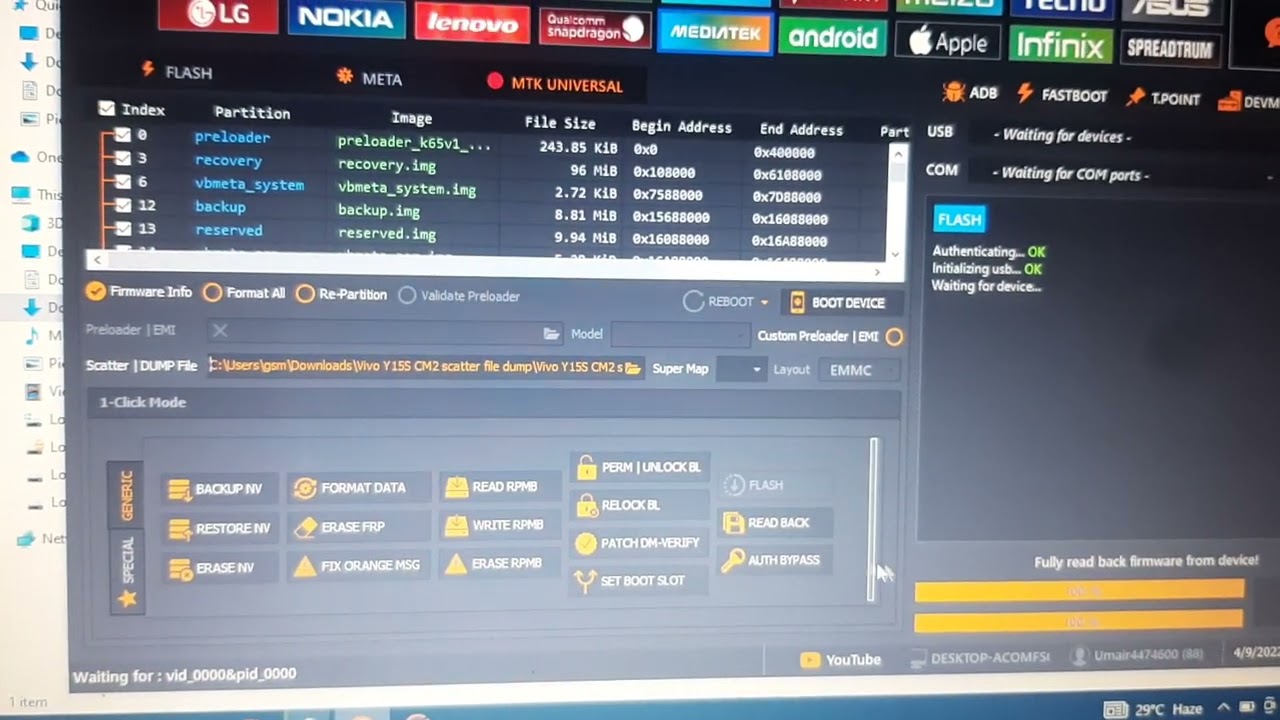 vivo y15s (v2120) flash tested flash file with unlock tool - YouTube