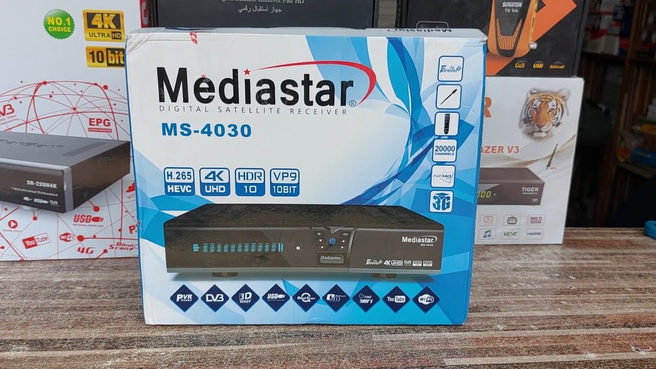 Mediastar MS-4030 4K UHD 10Bit H.265 Dolby Plus Unboxing and Full Review | ART Satellite - YouTube