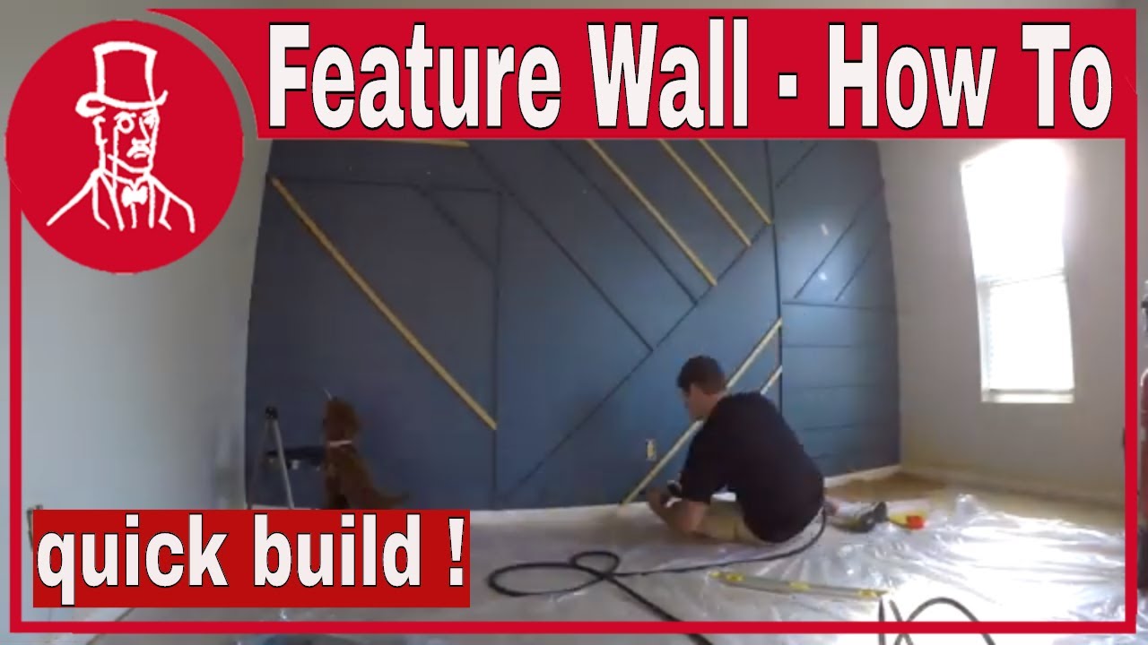 How to build a feature wall - random design - YouTube