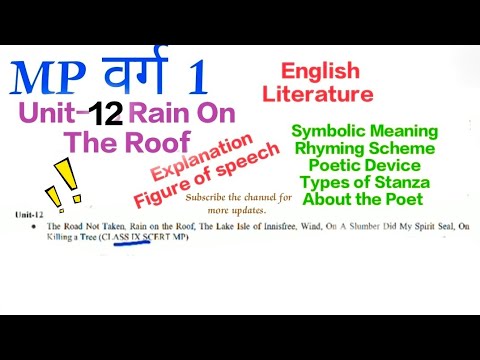 Rain On The Roof. Poem By Coates Kinney. Explanation Figure of Speech ...