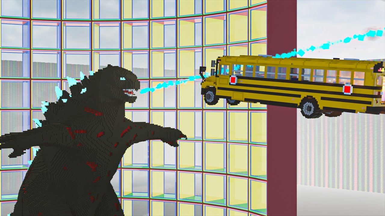 Cars vs Powerless Godzilla - Teardown - YouTube