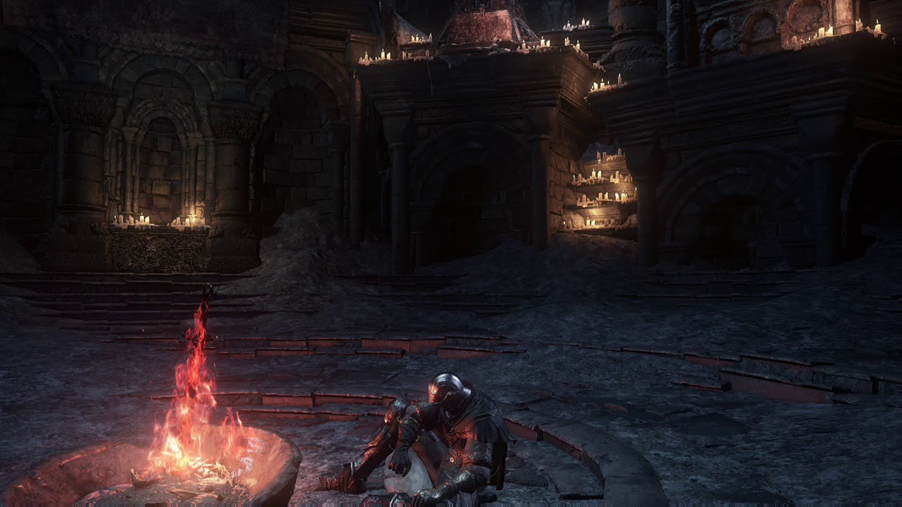 Dark Souls 3 Firelink Shrine Music w/Bonfire Sound - YouTube