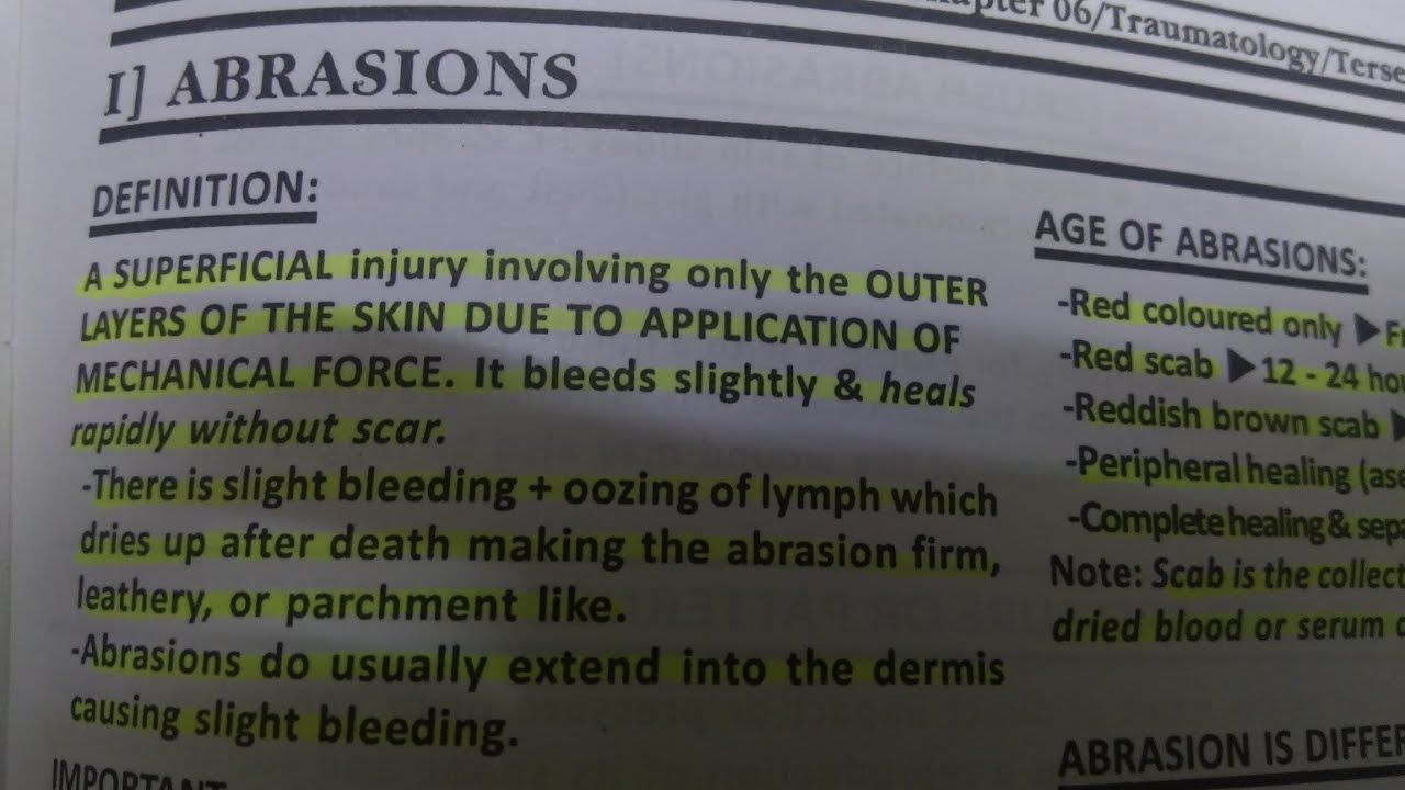 Abrasions - FORENSIC - YouTube