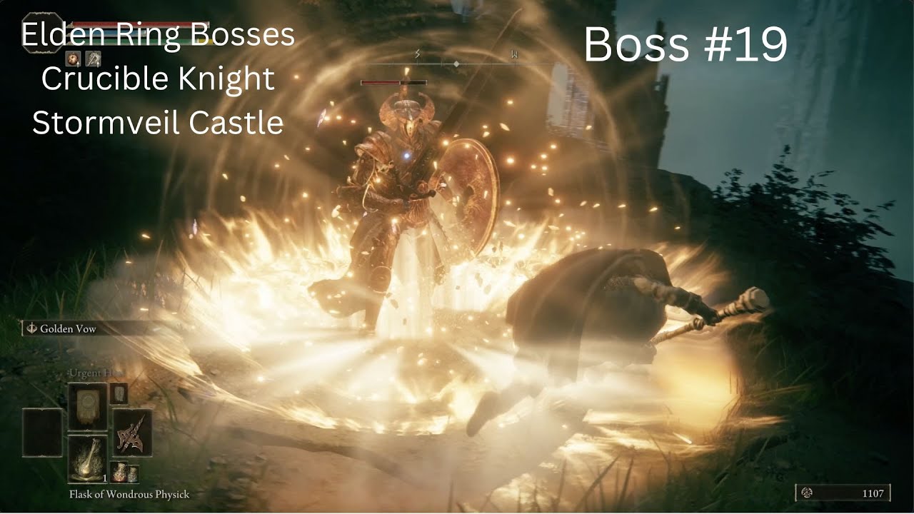 Elden Ring Bosses: Crucible Knight in Stormveil Castle - YouTube