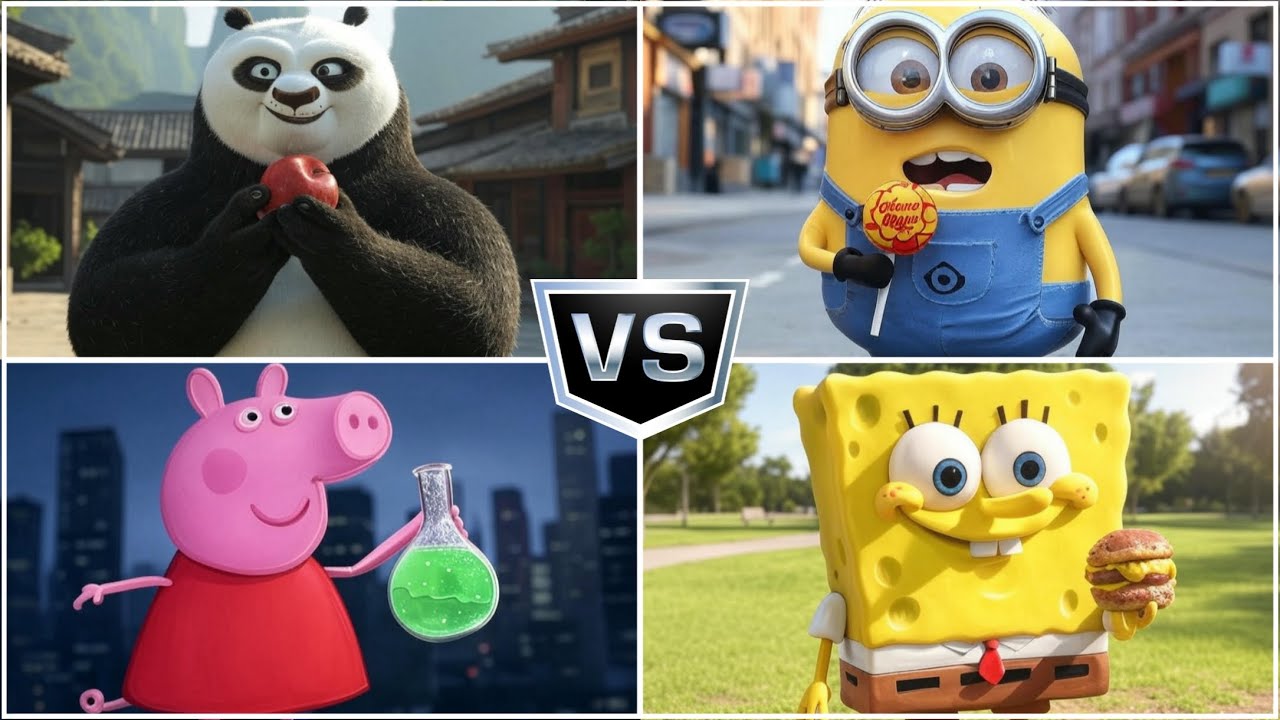 Panda exe 🆚 Minion exe 🆚 Peppi Pig exe 🆚 SpongeBob exe - YouTube