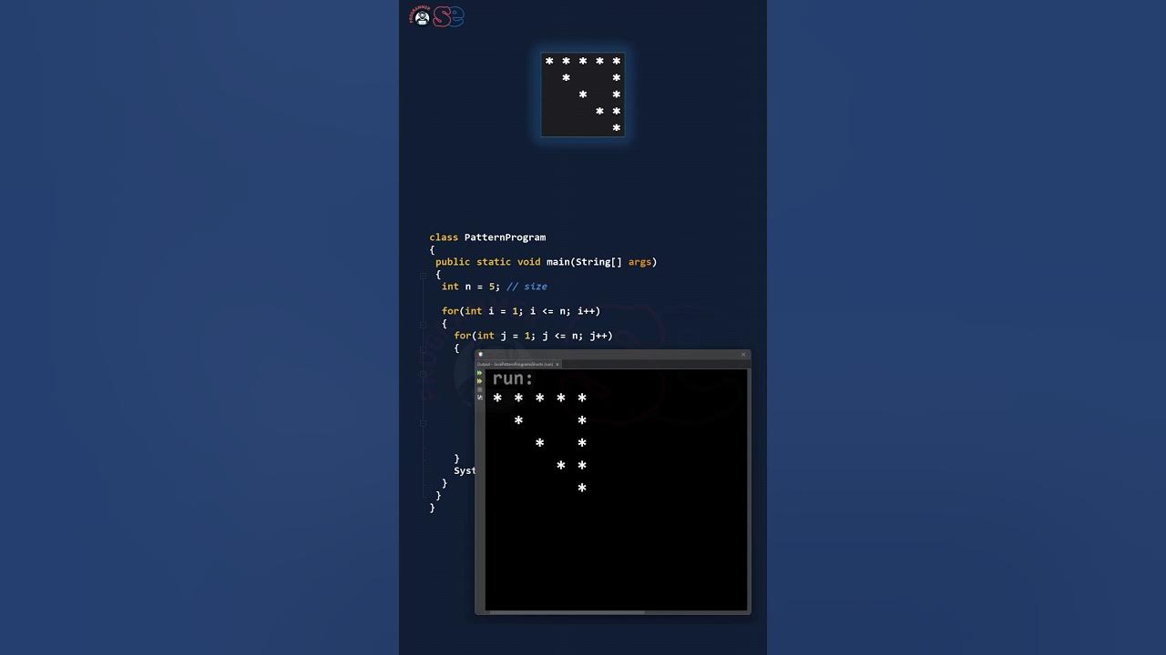 Triangle pattern program in Java - Code pattern in less than 60 seconds #shorts #patternshorts ...