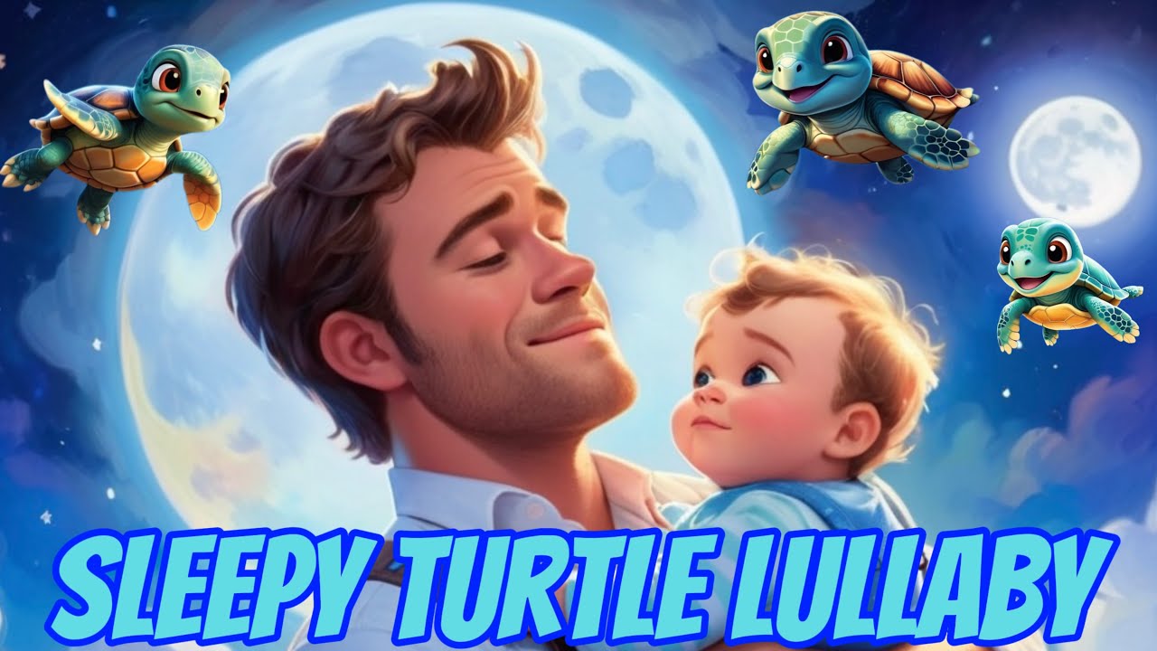 🌜 Sleepy Turtle Lullaby 🐢 Soothing Acoustic Nursery Rhyme Music to Help ...